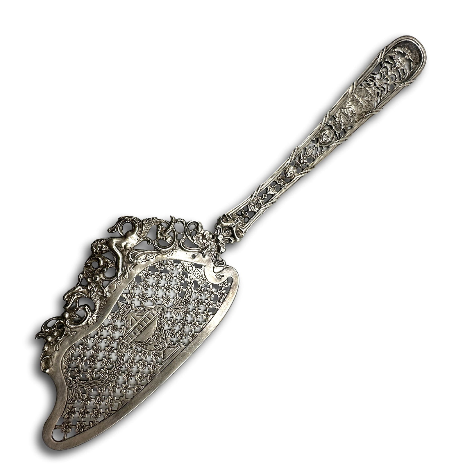 Ornate Antique Sterling Silver Serving Piece Auction