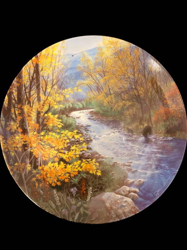 Vintage Fine China Plate, Autumn Splendor In The Smoky Mountains ...
