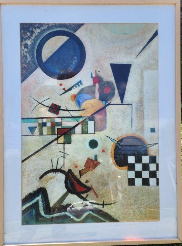 Wassily Kandinsky Large Beautifully Framed Lithograph Of Contrasting ...