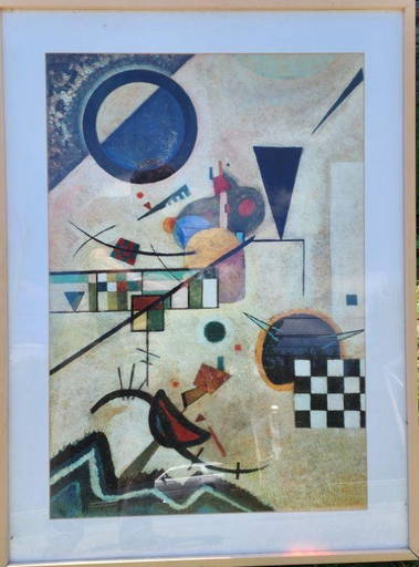 Wassily Kandinsky Large Beautifully Framed Lithograph Of Contrasting ...