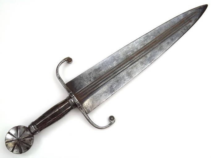 Rare 16th 17th C. Massive Italian Chinqedia Dagger Short Sword, Used By ...