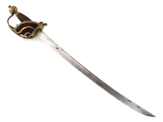 Rare 18th C. American Revolution Infantry Officers Sword With Brass ...