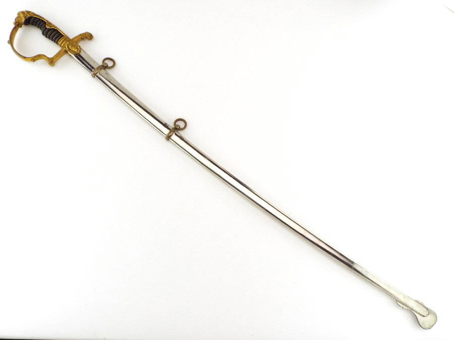 Fine Quality Minty Wwi German Officers Lion Head Sword By Eisenhower ...