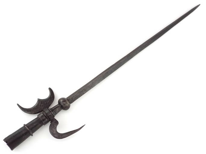 Unusual Early European Halberd Polearm Head, Probably Italian Swiss Or ...