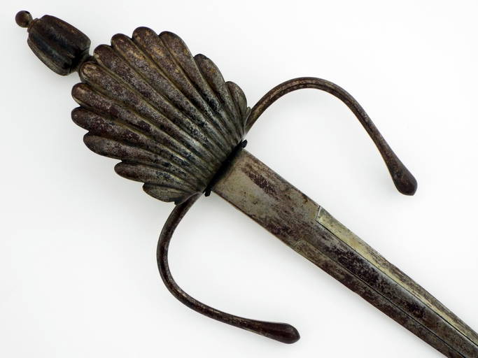 Rare 17th C. German Left Hand Trident Dagger