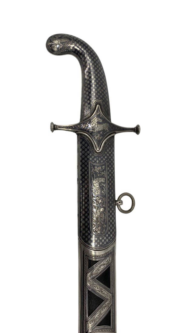 A Rare Georgian Sword With Its Niello Silver Sheath, Known As Georgian ...