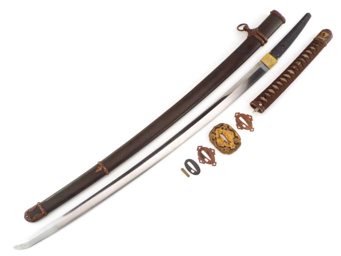 Japanese Wwii Type 98 Katana Sword In Shin Gunto, Mounts Signed Sasshu ...