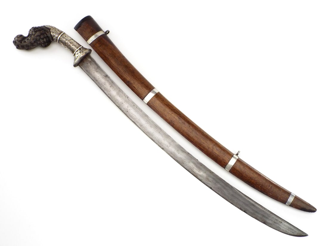 Antique Palembang Silver Mounted Pedang Sword Auction