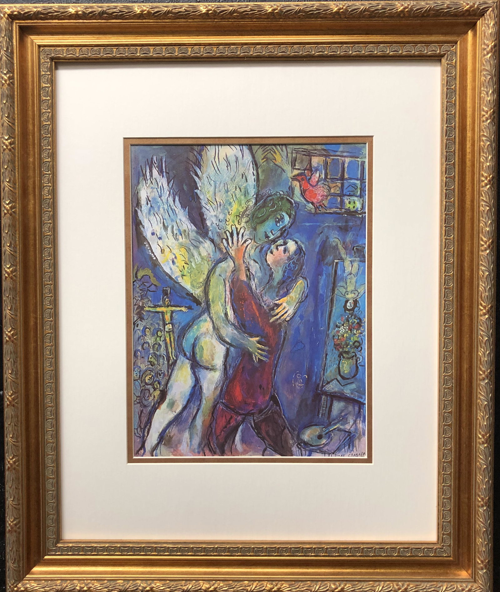Marc Chagall "lutte De Jacob A Vec L'ange" (jacob Wrestling With The Angel)