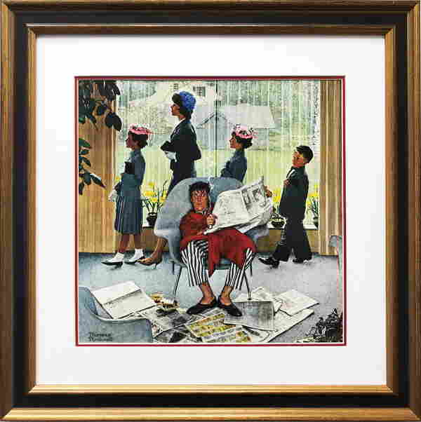 NORMAN ROCKWELL "SUNDAY MORNING" (#0005) on Dec 09, 2022 | Marlin Art in NY