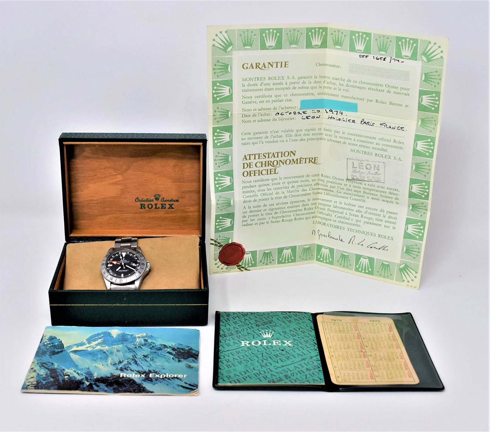 Rolex Explorer Ii, Ref# 1655, 1974 With Original Paperwork