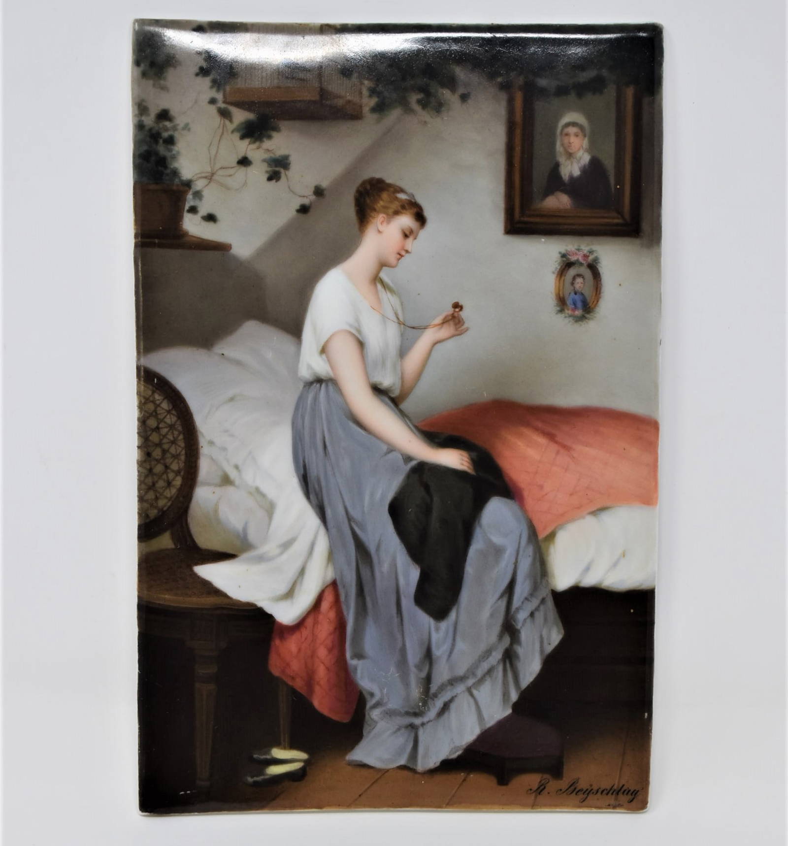 Antique Kpm? Plaque After Robert Julius Beyschlag Auction