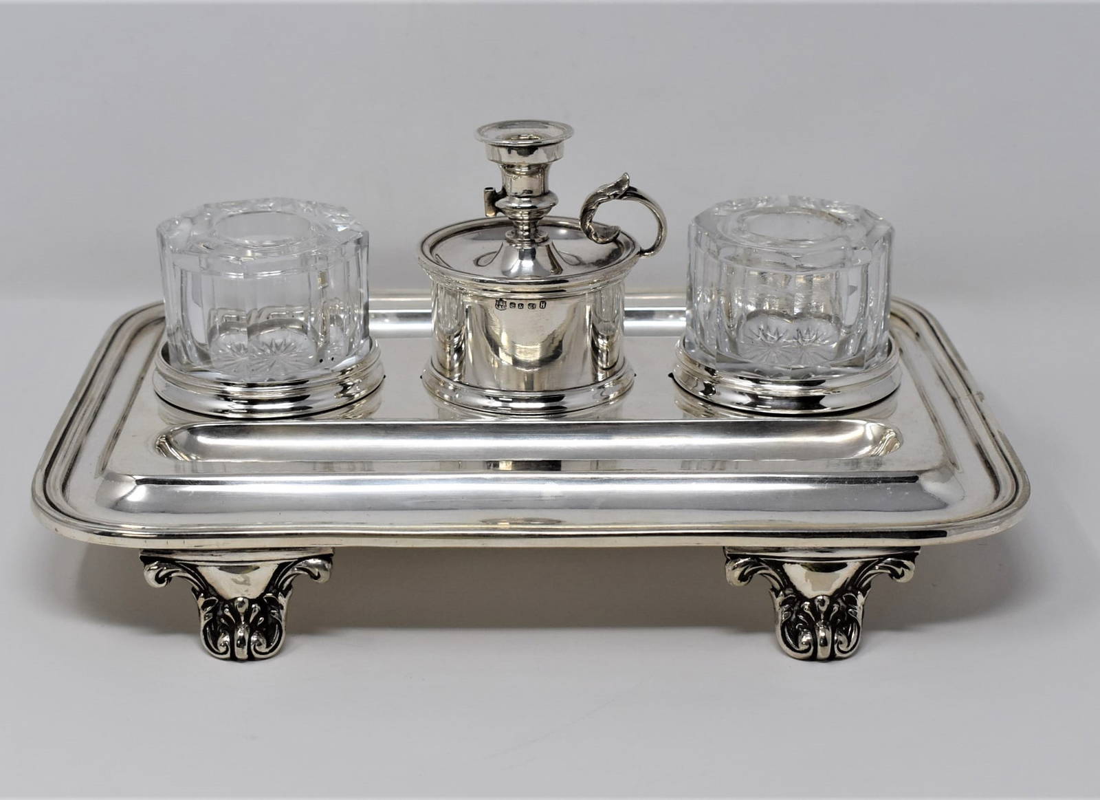 Victorian Elkington & Co. Silver-plate Inkstand Auction