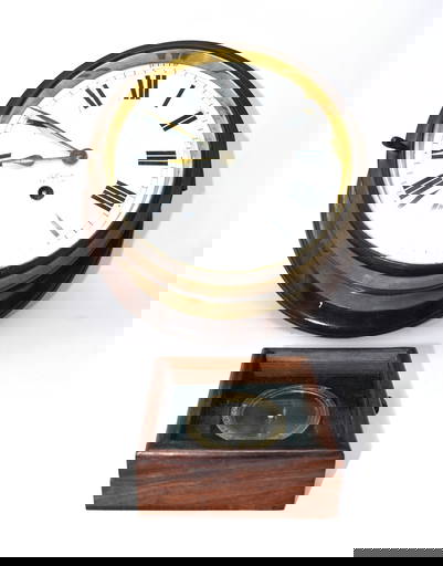 Two Antique Nautical Items Including A Royal Navy Compass