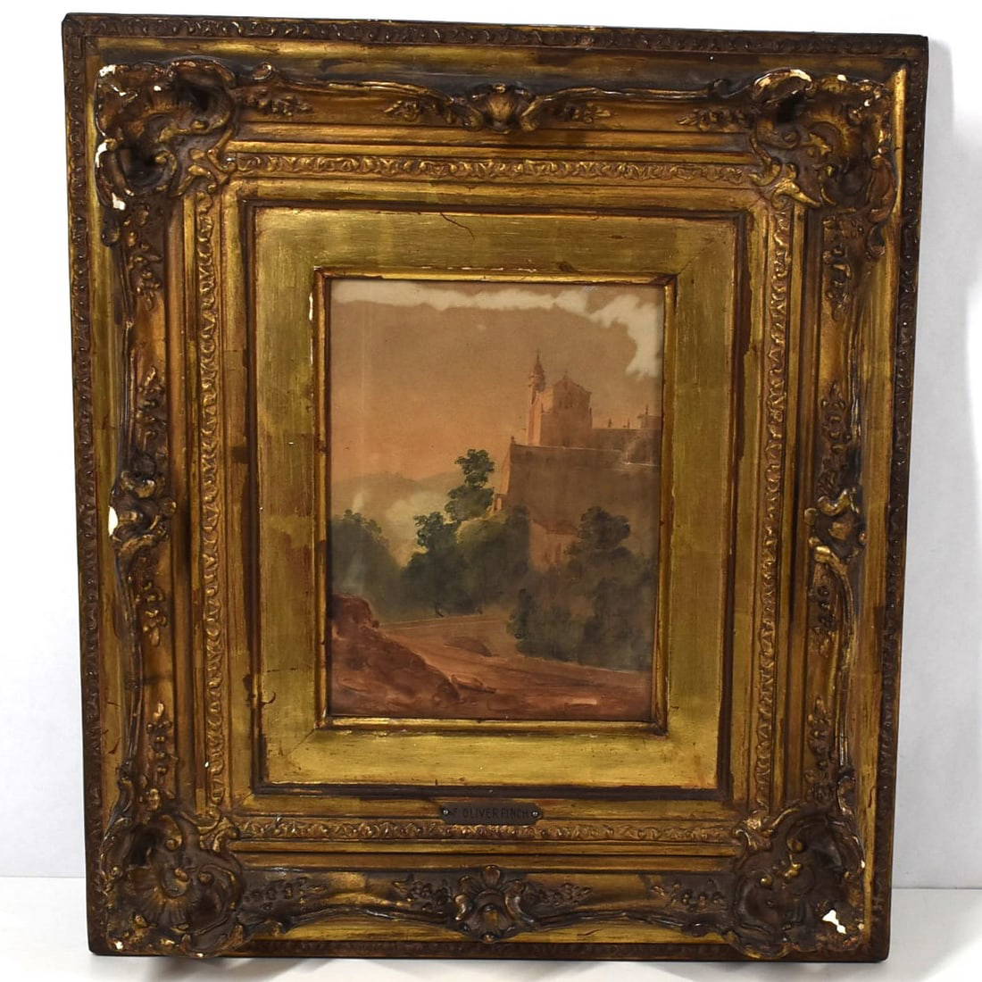 Francis Oliver Finch (1802-1862) , Italian Landscape Watercolor Auction