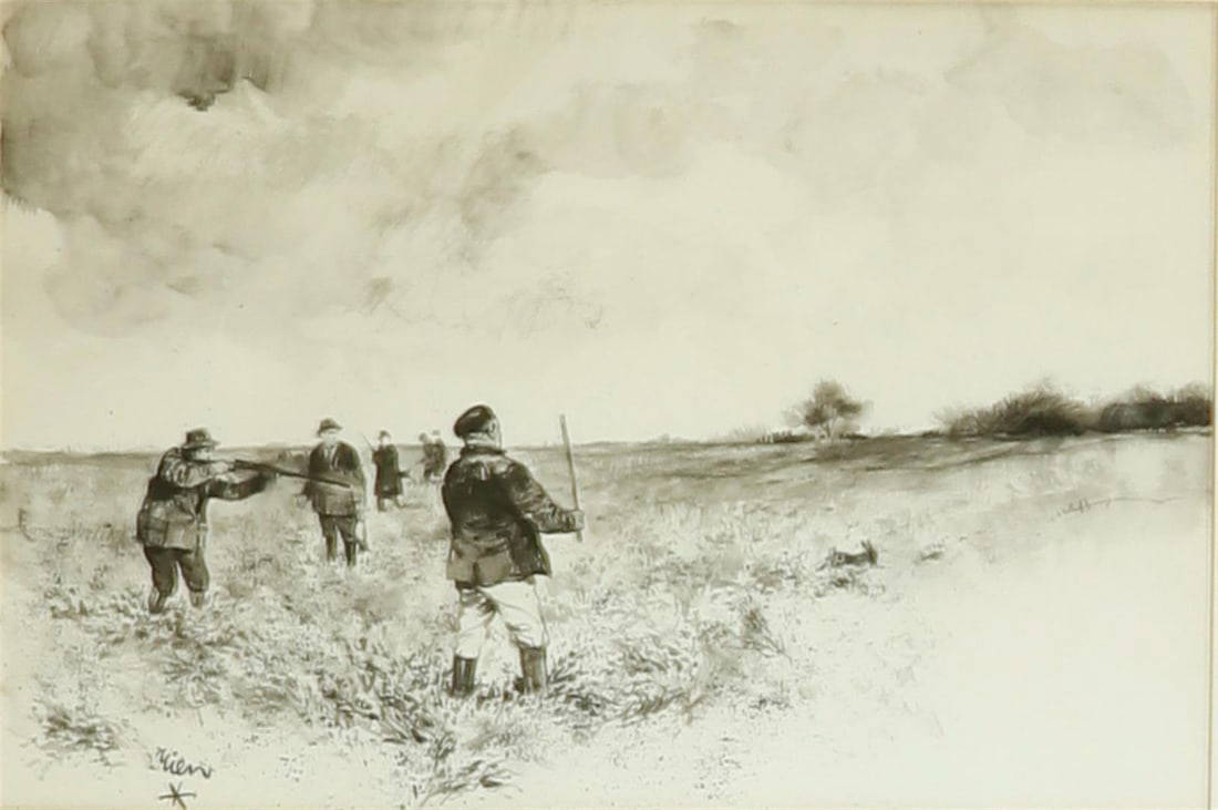 Rien Poortvliet (schiedam 1932 - 1995 Soest), Hunters In The Field ...