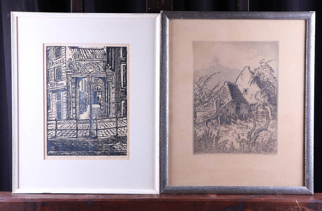 Toon De Jong (1879-1978), "ameland", Etching And Drypoint Auction