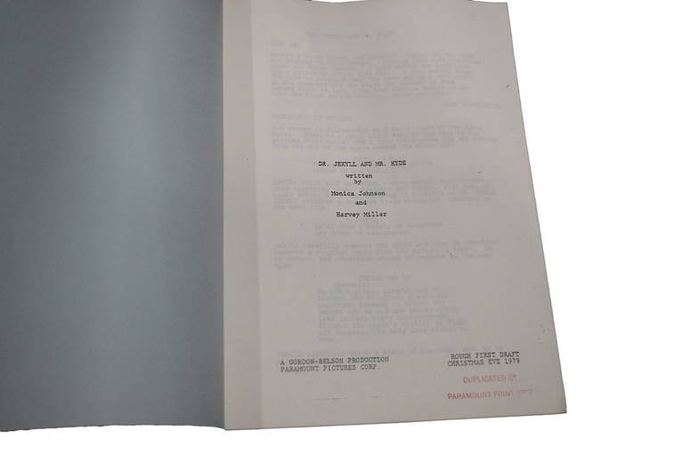 "dr. Jekyll And Mr. Hyde" Script Rough First Draft