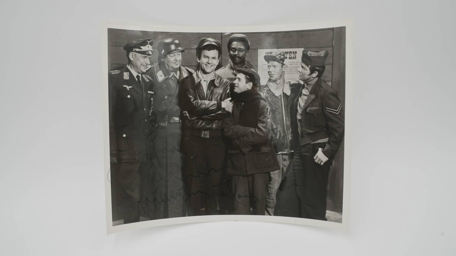 Hogan's Heroe's Cast Photo Signed By Larry Hovis Auction