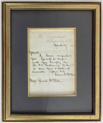 Edwin Stanton ALS to General McClellan (#0005) on Oct 01, 2022 | Second ...