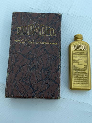 Vintage 10k Gold Filled 8oz Hadacol Bottle Souvenir & Box