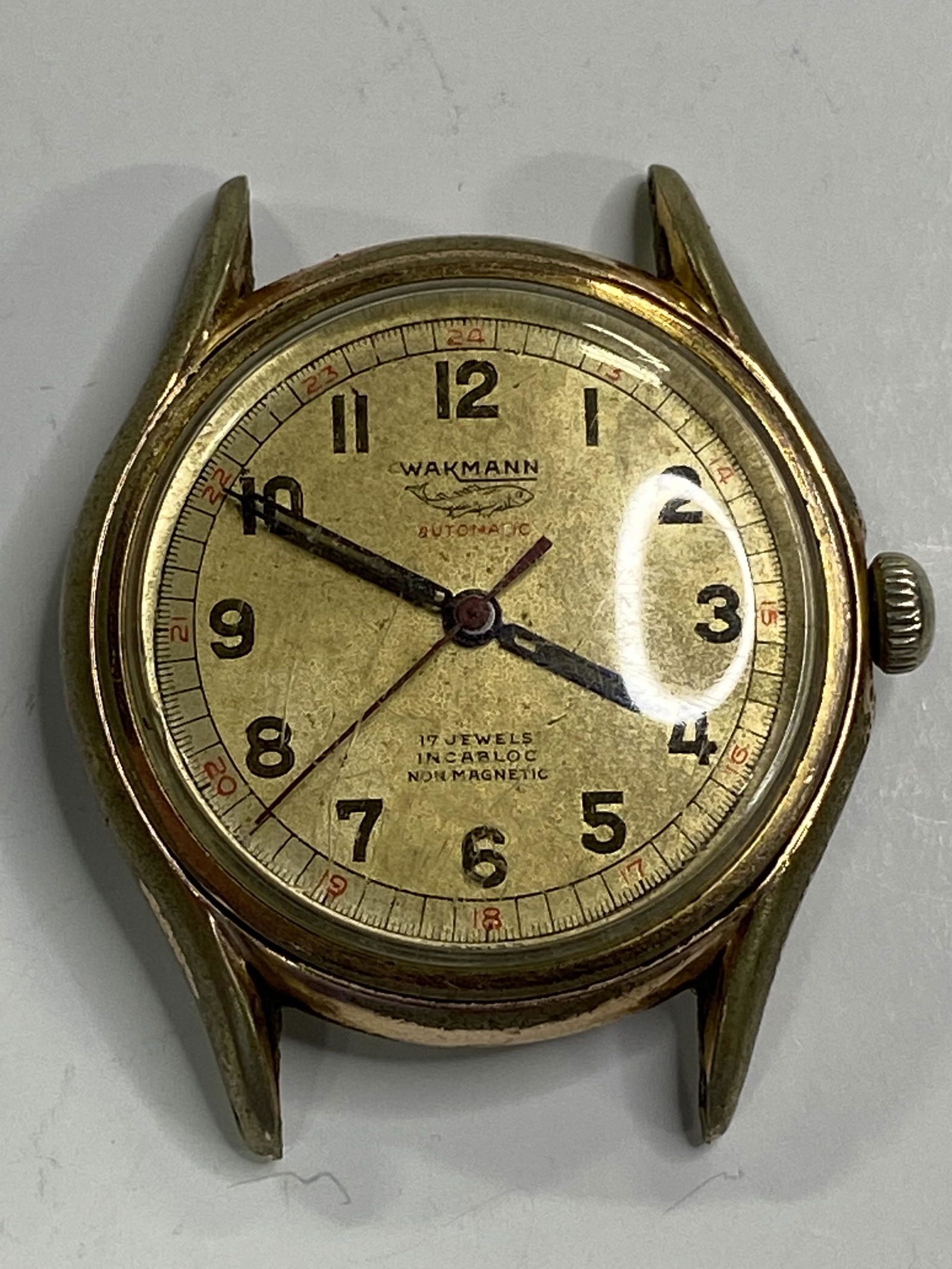 Vintage Wakmann 17 Jewels Gold Filled Automatic Men's Watch