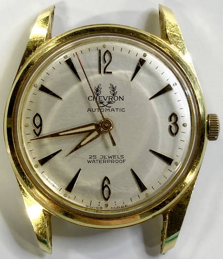 Vintage Chevron 25 Jewels Gold Filled Automatic Men's Watch