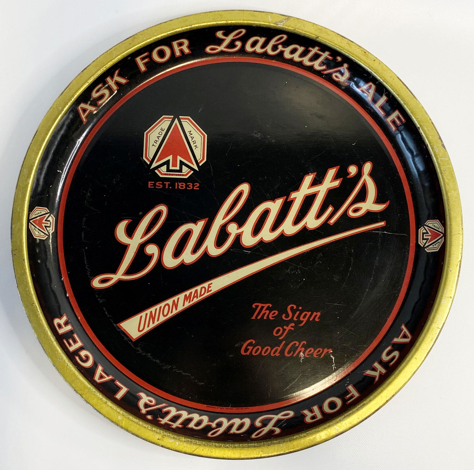 Vintage Labatt's Ale Advertising Serving Tray