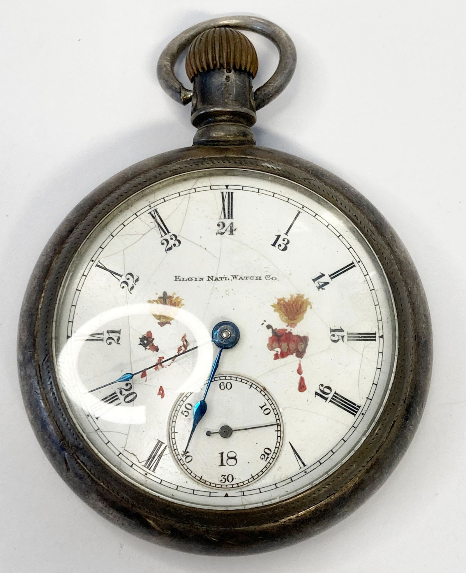 Antique Silver Elgin Pocket Watch