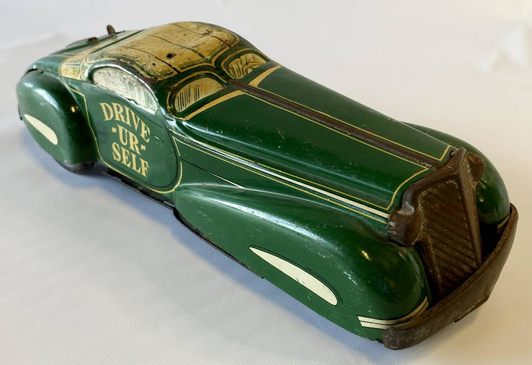 1930's Marx Wind Up Drive Ur Self Tin Toy Car