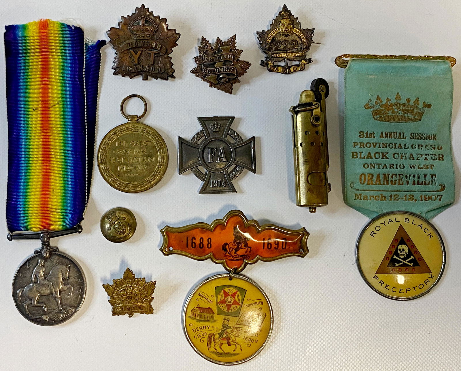 1914-18 WW1 CANADA MEDALS, BADGES, & OTHERS (#0084M) on Dec 06, 2022 ...