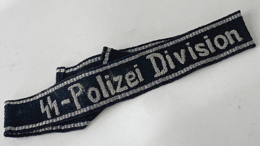 1939 45 Ww2 German Ss Polizei Division Cuff Title