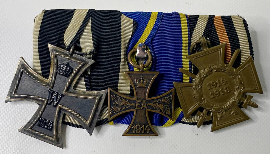1914 18 Ww1 German Medals Group Of 3