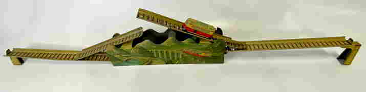 1950's West Germany Wind Up Tin Toy Train Set & Box