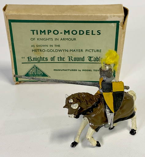 1950'S TIMPO KNIGHT OF THE ROUND TABLE CAST METAL TOY & BOX - Dec 06 ...