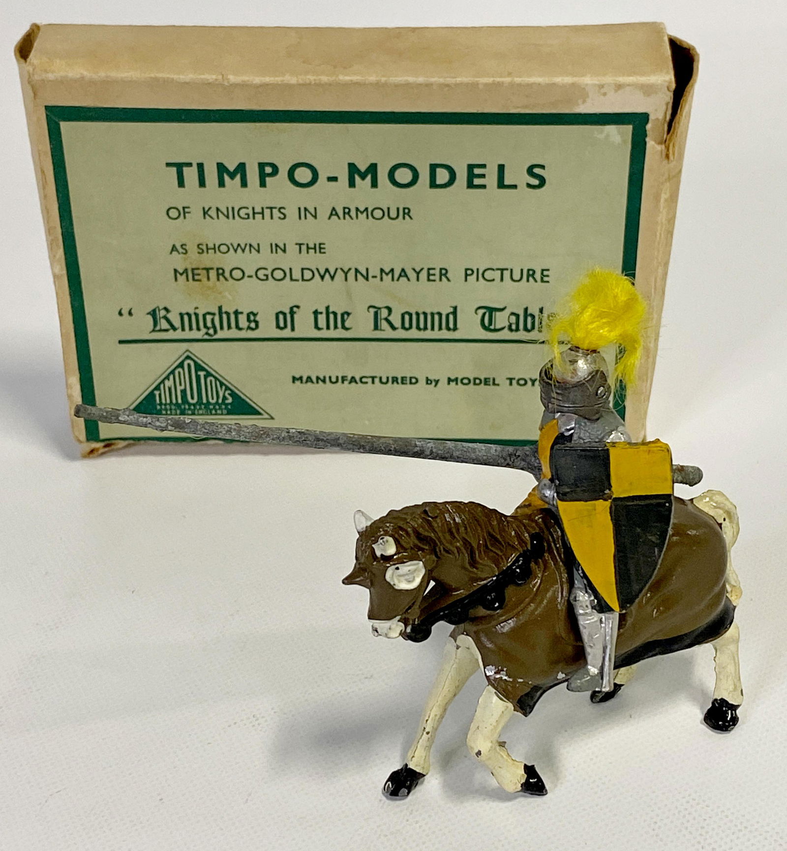 1950'S TIMPO KNIGHT OF THE ROUND TABLE CAST METAL TOY & BOX - Dec 06 ...