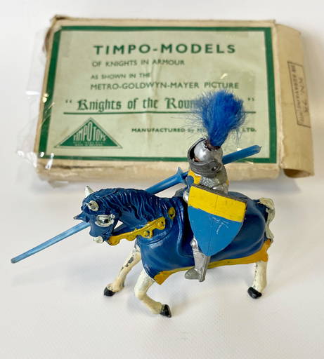 1950'S TIMPO KNIGHT OF THE ROUND TABLE CAST METAL TOY & BOX (#0072T) on ...