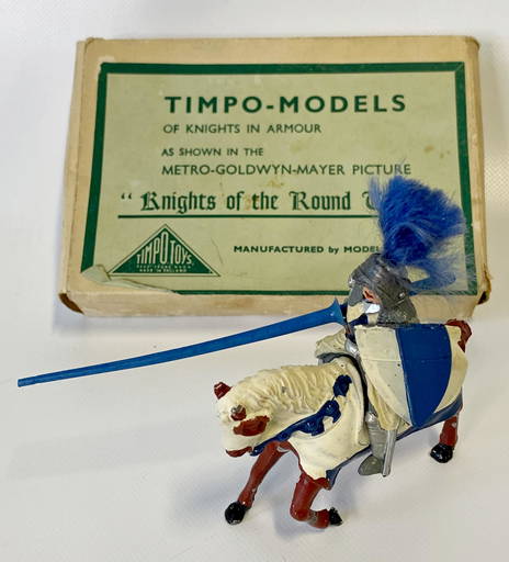 1950'S TIMPO KNIGHT OF THE ROUND TABLE CAST METAL TOY & BOX (#0089T) on ...