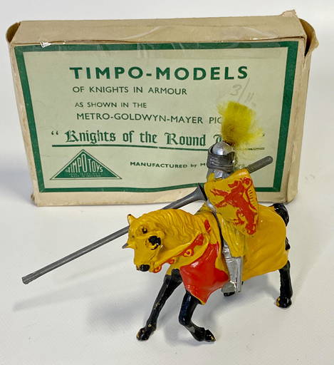 1950'S TIMPO KNIGHT OF THE ROUND TABLE CAST METAL TOY & BOX (#0096T) on ...