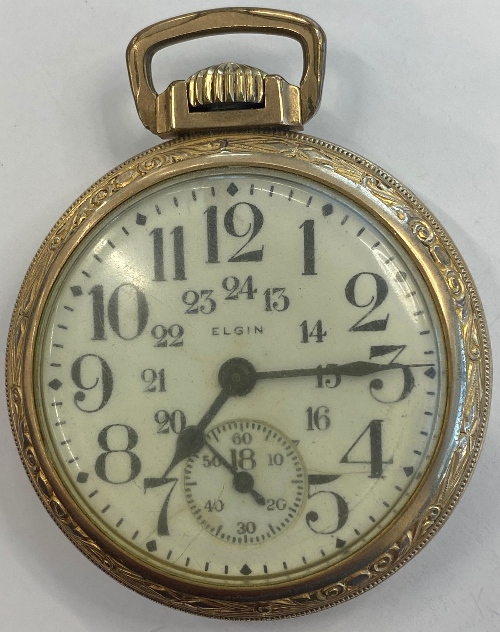 Antique Elgin 17 Jewels Gold Filled Pocket Watch