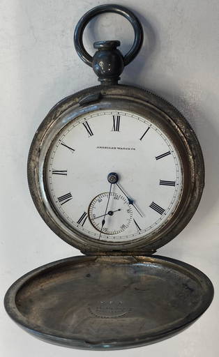 Antique Waltham Silver Coin Pocket Watch