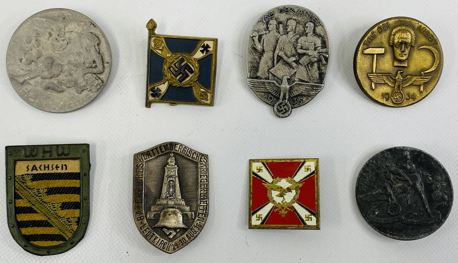 1939 45 Ww2 German Pin & Badges Lot Of 8
