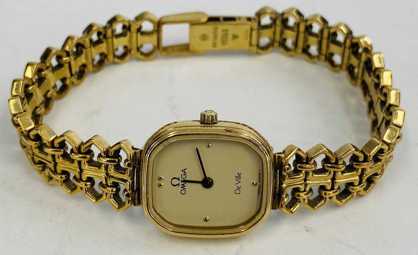 Vintage Omega Deville Gold Battery Women's Watch