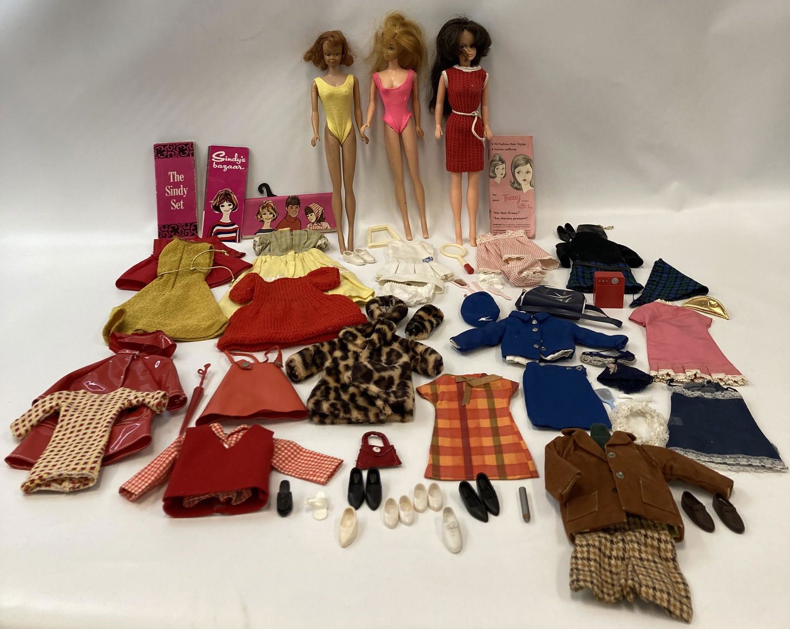 1960's Mattel Barbie Dolls X3 & Accessoiries