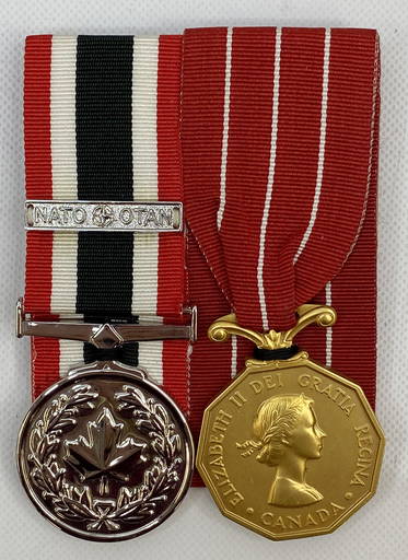 Vintage Canada Army Service Medals Pair