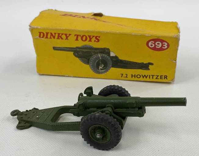 Vintage Dinky Toys 7,2 Hhowitzer Canon #693 & Box