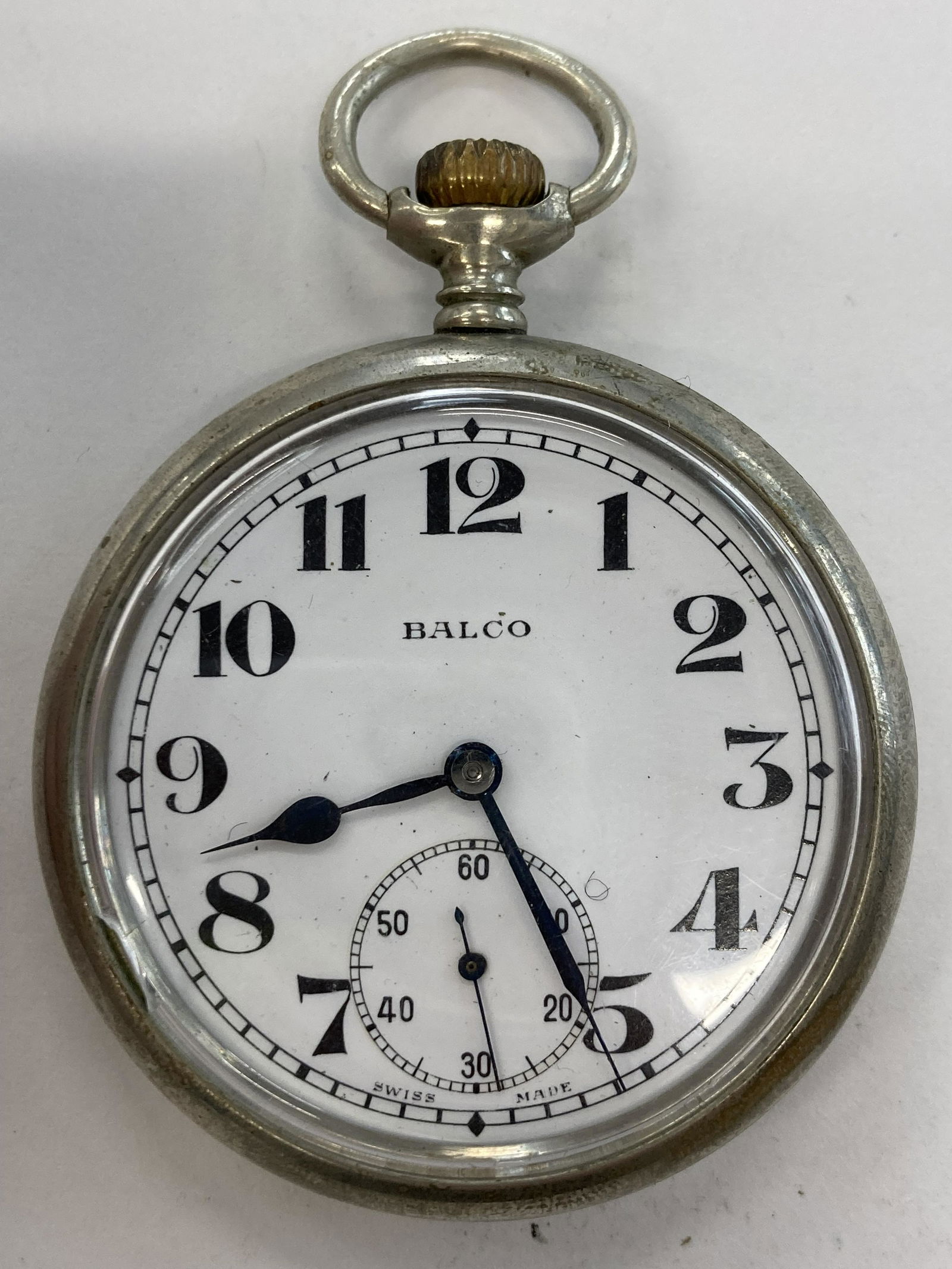 Antique Balco 15 Jewels Pocket Watch