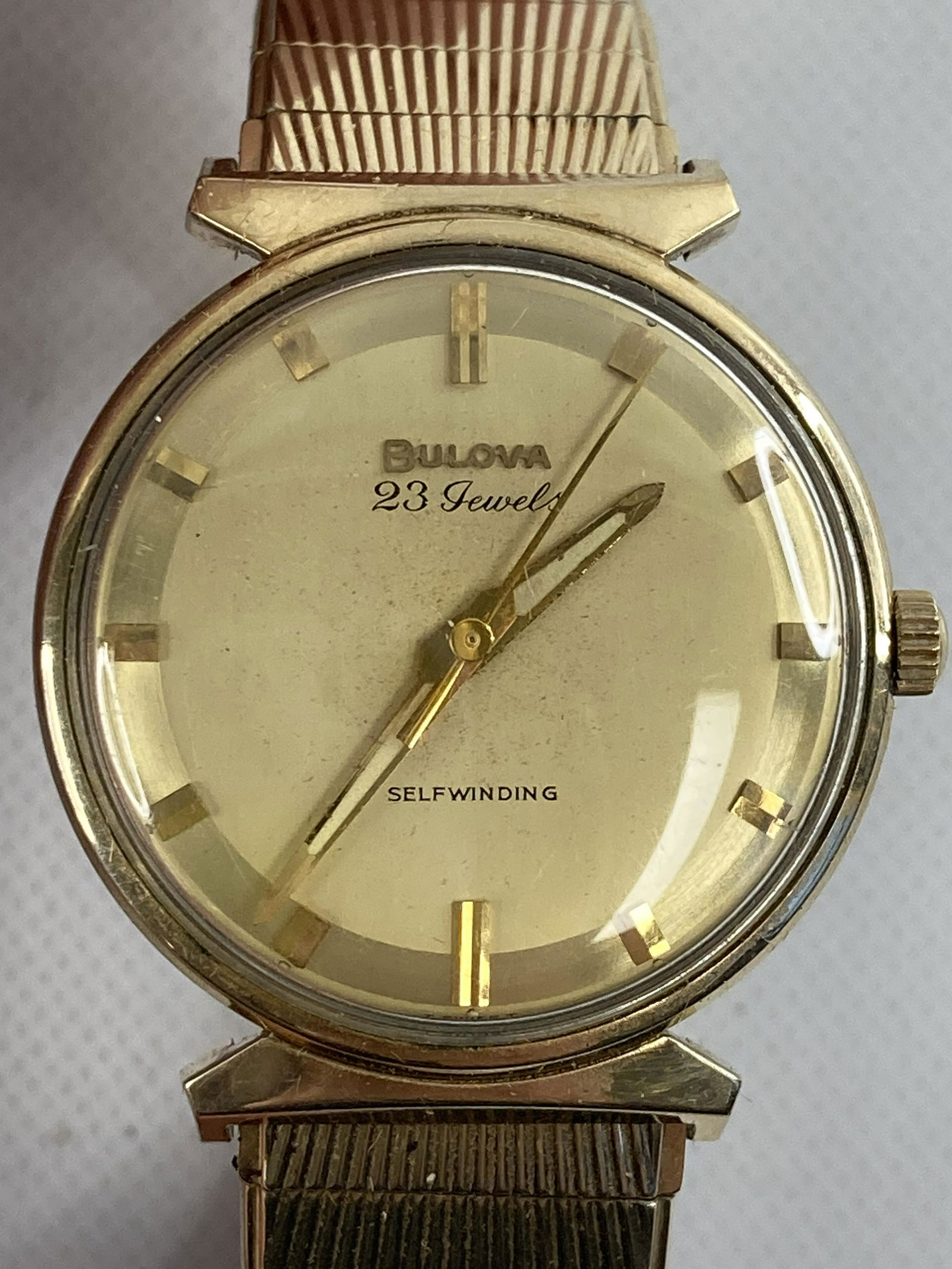 Vintage Bulova Gold Filled Automatic Mens Watch With Box