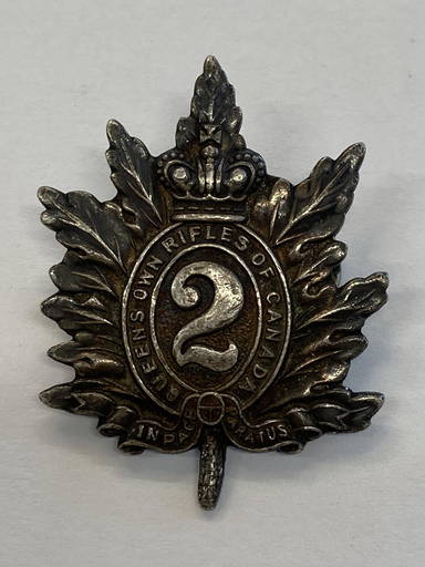 Antique Sterling Silver Military Insigna Queen's Own Rifles