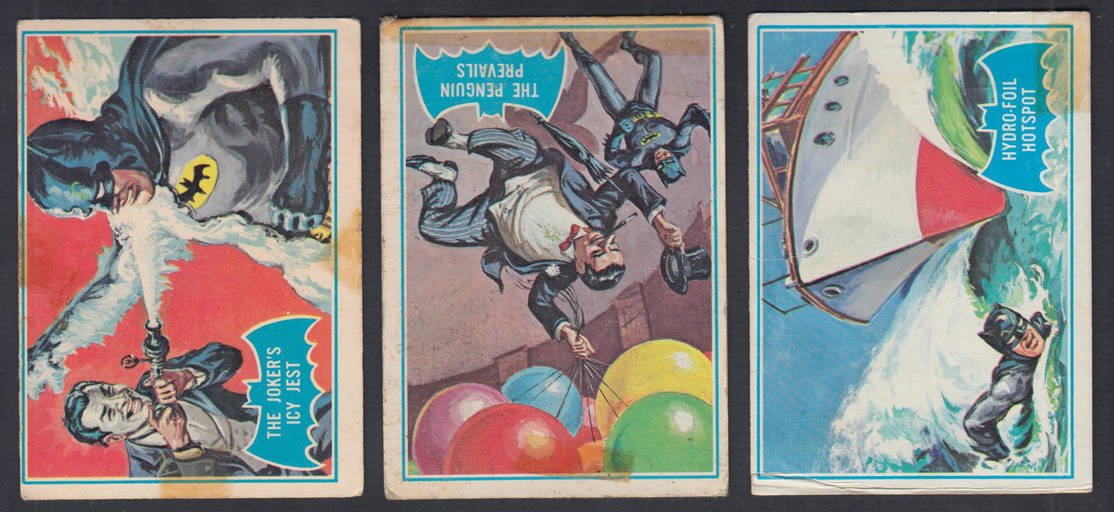 1966 Topps Blue Bat Batman Card Full Set 44/44